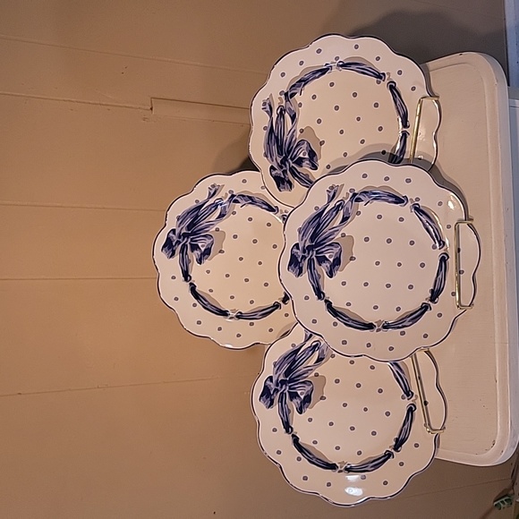Vintage | Dining | Vintage Japanese Ribbon And Bow Scalloped Porcelain ...
